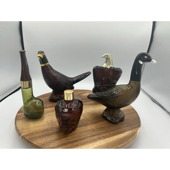 Avon | Accents | Vtg Avon Glass Bottle Lot Of 5 Empty After Shave Hair ...